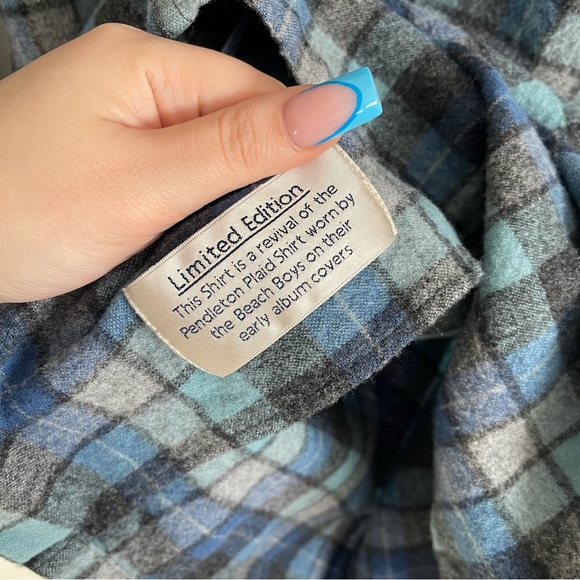 Pendleton | Shirts | Pendleton Mens Blue Virgin Wool Plaid Beach Boys ...